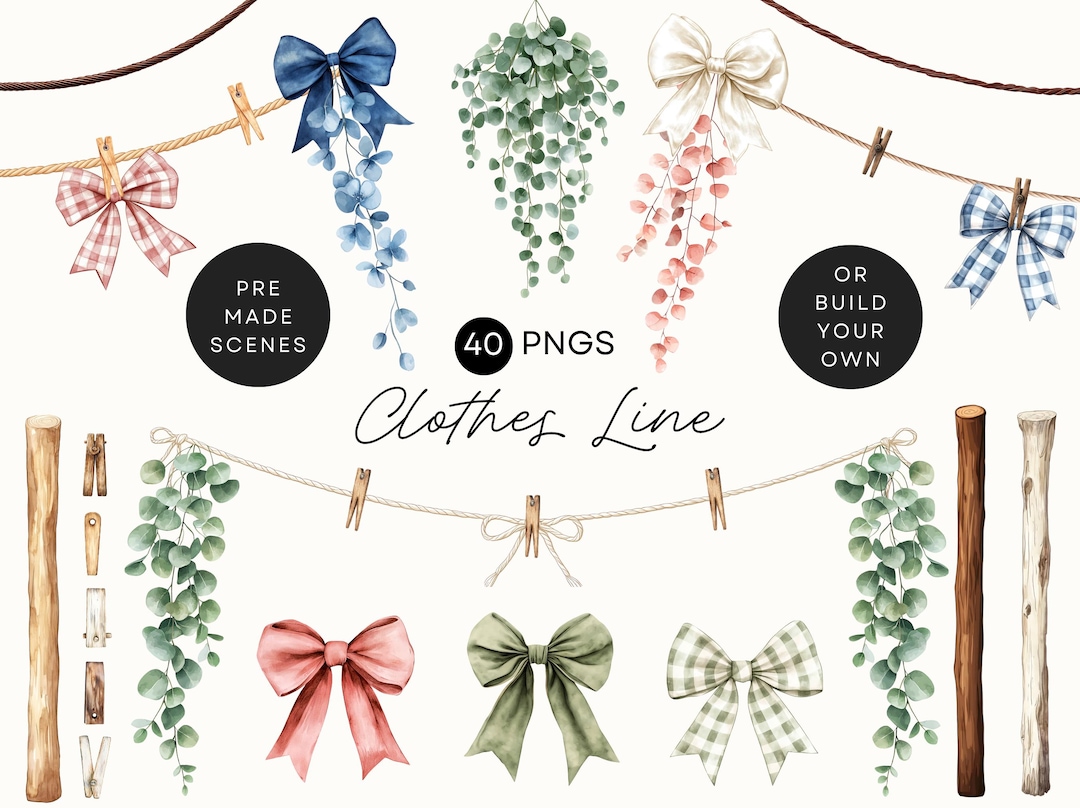 Empty Clothesline Clipart | Rustic Baby Shower Clothes Line - Build ...