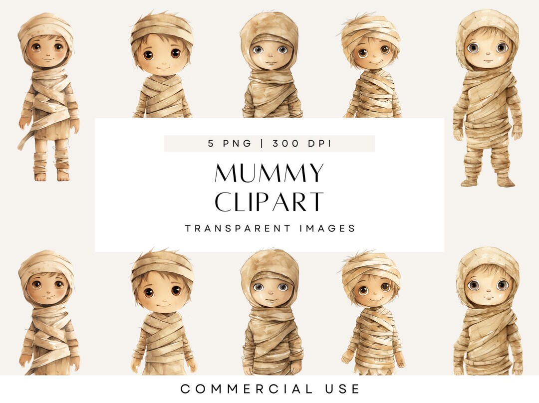 Cute Mummy Clipart, Halloween Characters, Costume Clip Art, Spooky ...