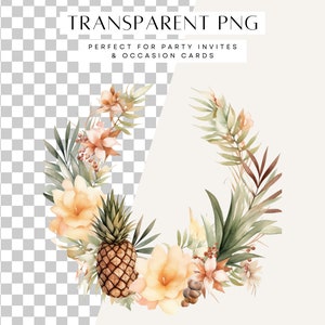 Clipart Pineapple, Watercolor Tropical Fruit Clipart, Summer Fruits ...
