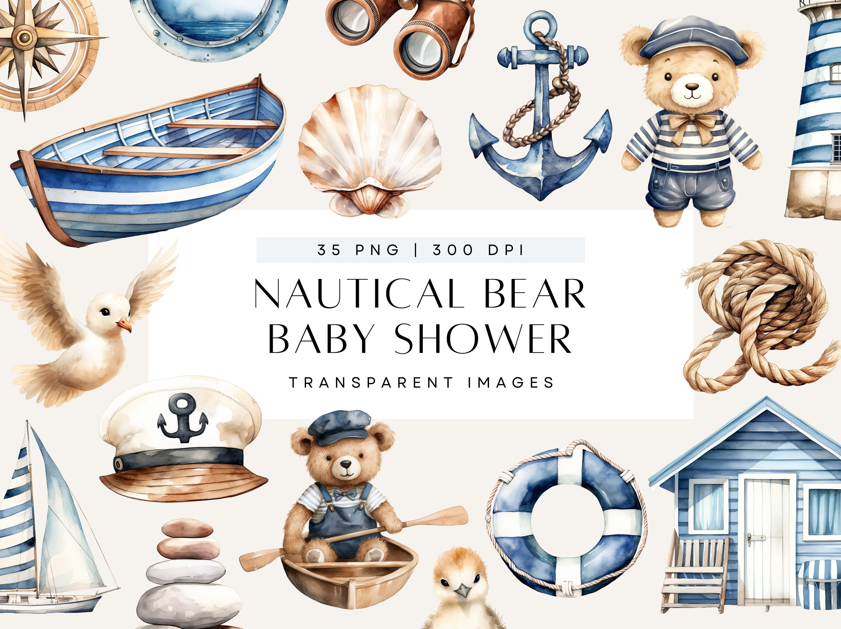 Sailor Teddy Bear Clipart, Nautical Nursery Clip Art, First Birthday ...