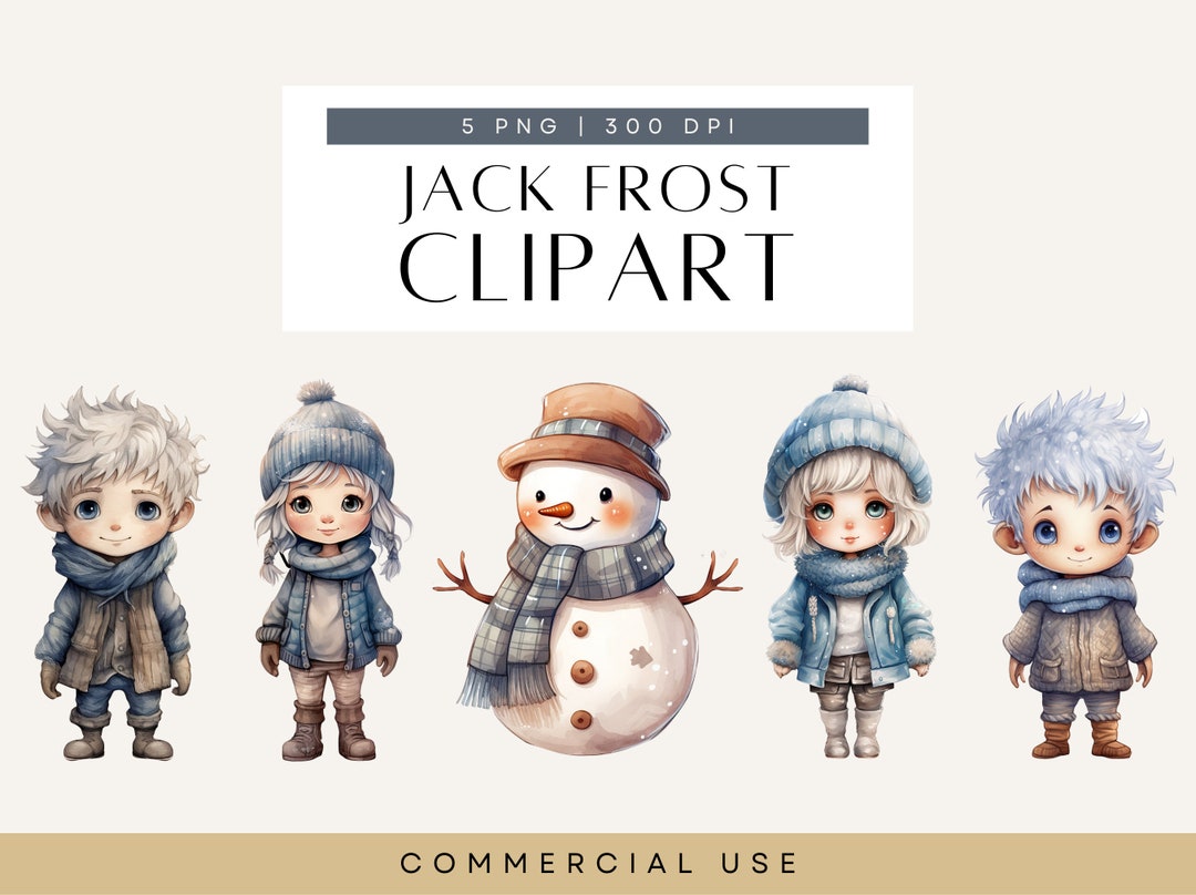 Jack Frost Clipart, Cute Christmas Characters Clipart, Snowman ...