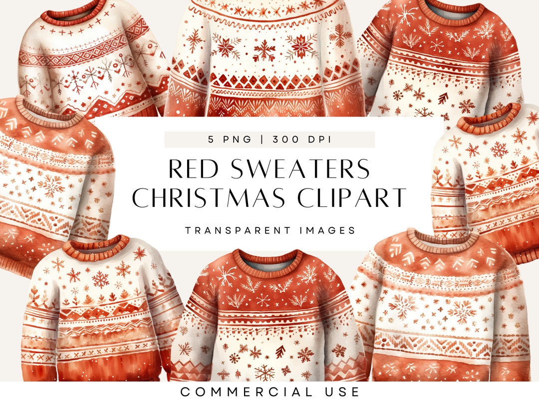 Christmas Jumper Clipart, Christmas Jumper Day, Preppy Christmas ...