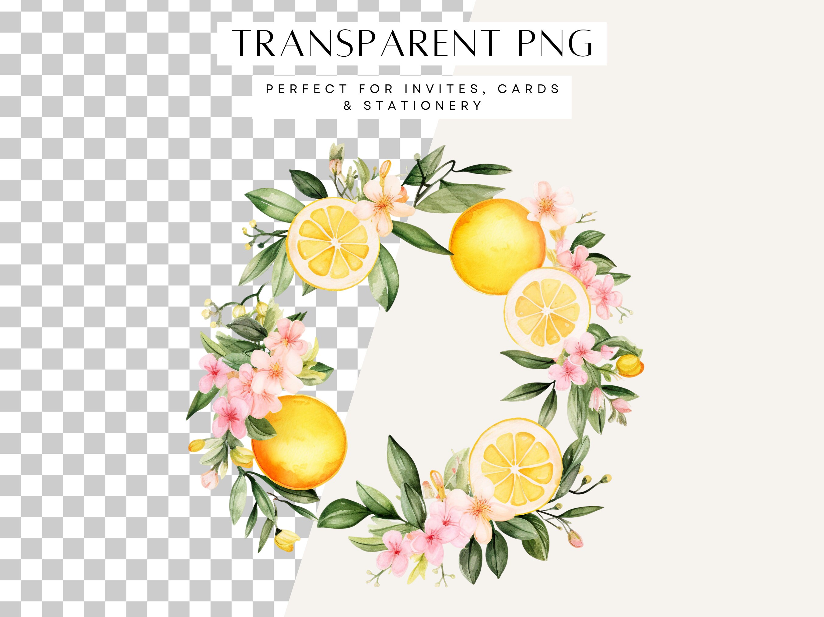 Pink Lemonade Clipart, Summer Party Cocktail, Yellow Floral, Sunshine ...