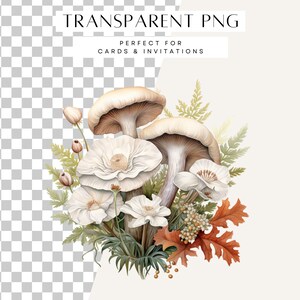 Mushroom Bouquet Clipart, Floral Arrangement, Magic Mushrooms Clip Art ...