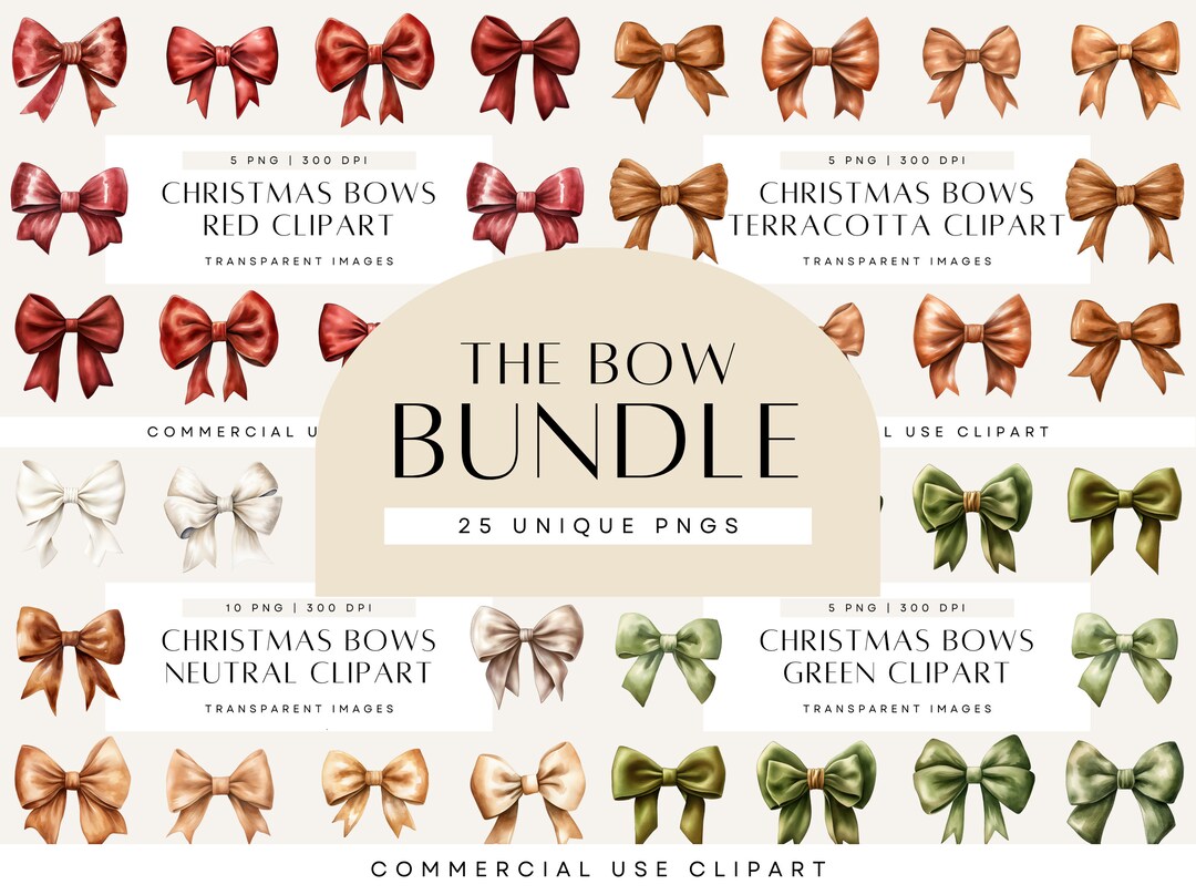 Watercolor Ribbon Banners and Bows Clipart, Coquette Bow Clipart ...