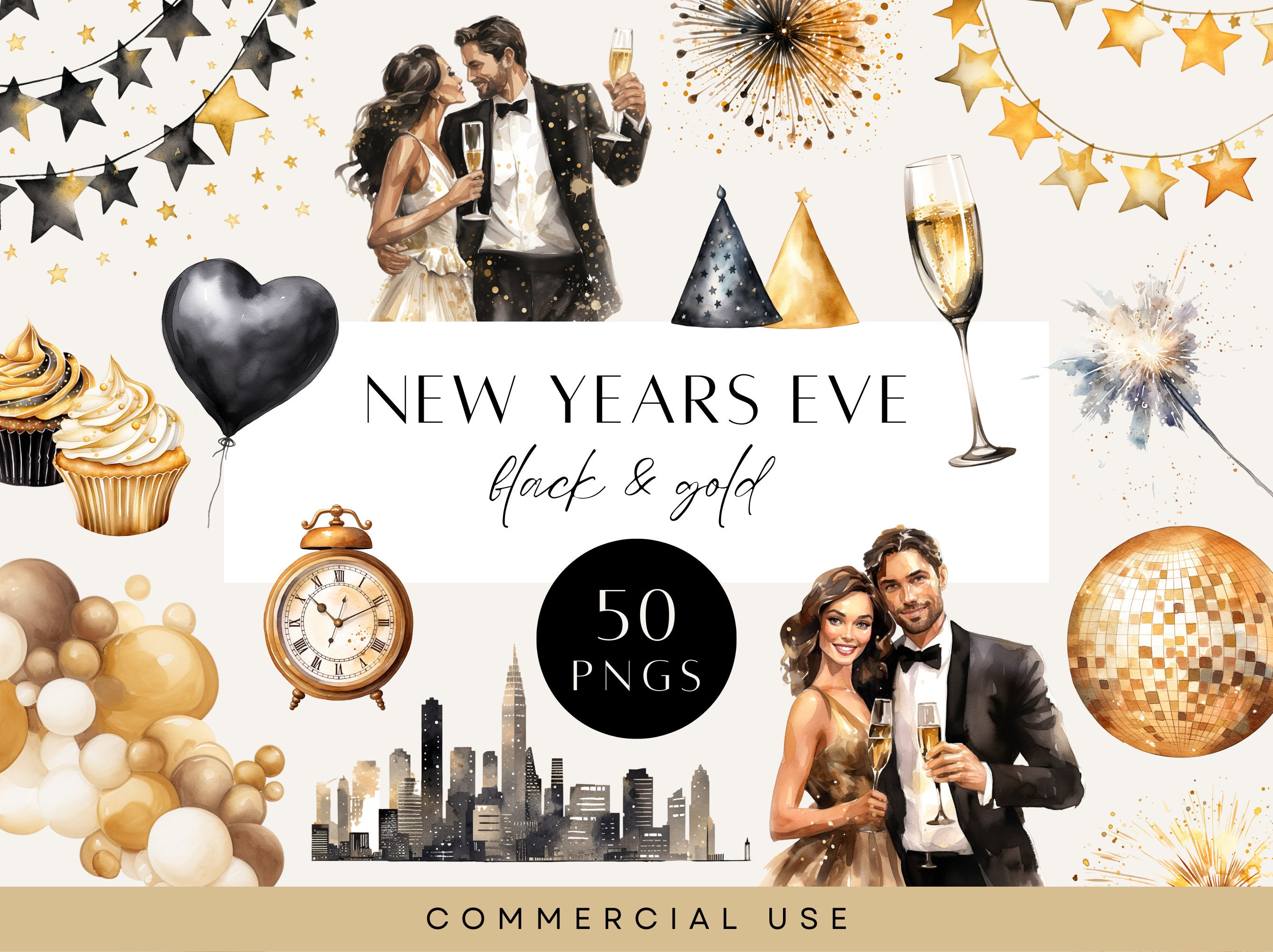 New Year Clipart, Happy New Year's Eve, Party Clip Art, Champagne ...