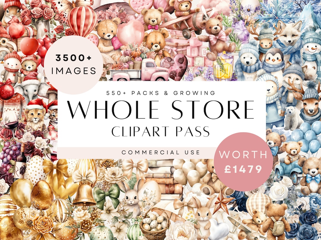 Whole Store Bundle Clipart, All Access Clip Art Pass, Entire Shop ...