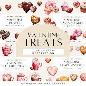 Watercolor Sweets Clipart, Sweet Valentines Day Clipart, Treats ...