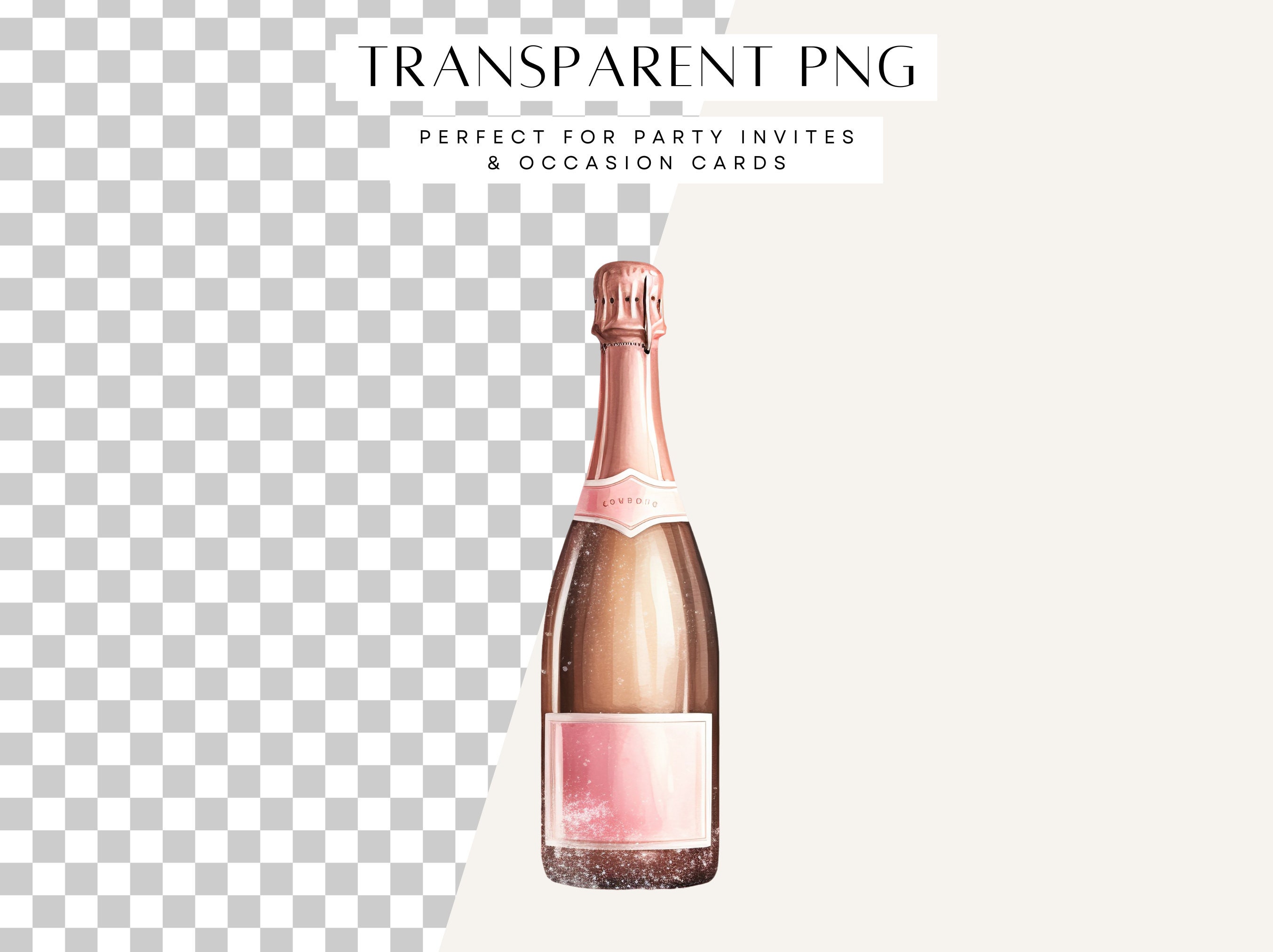 Pink Champagne Bottle Clipart, Rose Wine Clip Art, Wine Bottles, Bubbly ...