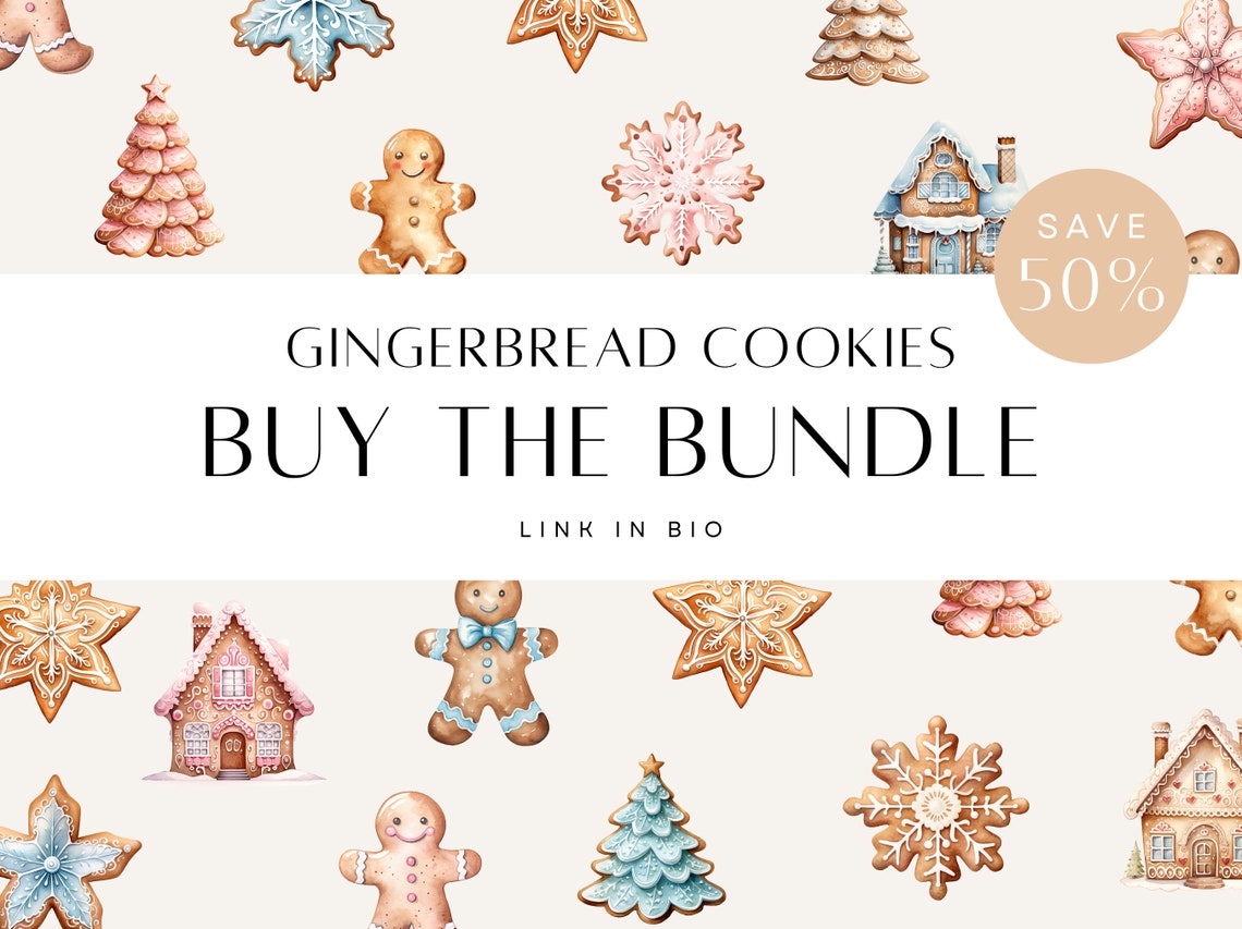 Pastel Gingerbread House Clipart Watercolor Gingerbread Man - Etsy