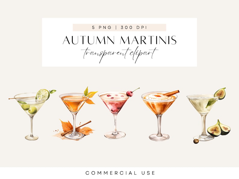Fall Cocktails Clipart, Martini Cocktail, Pumpkin Spice, Maple Martinis ...