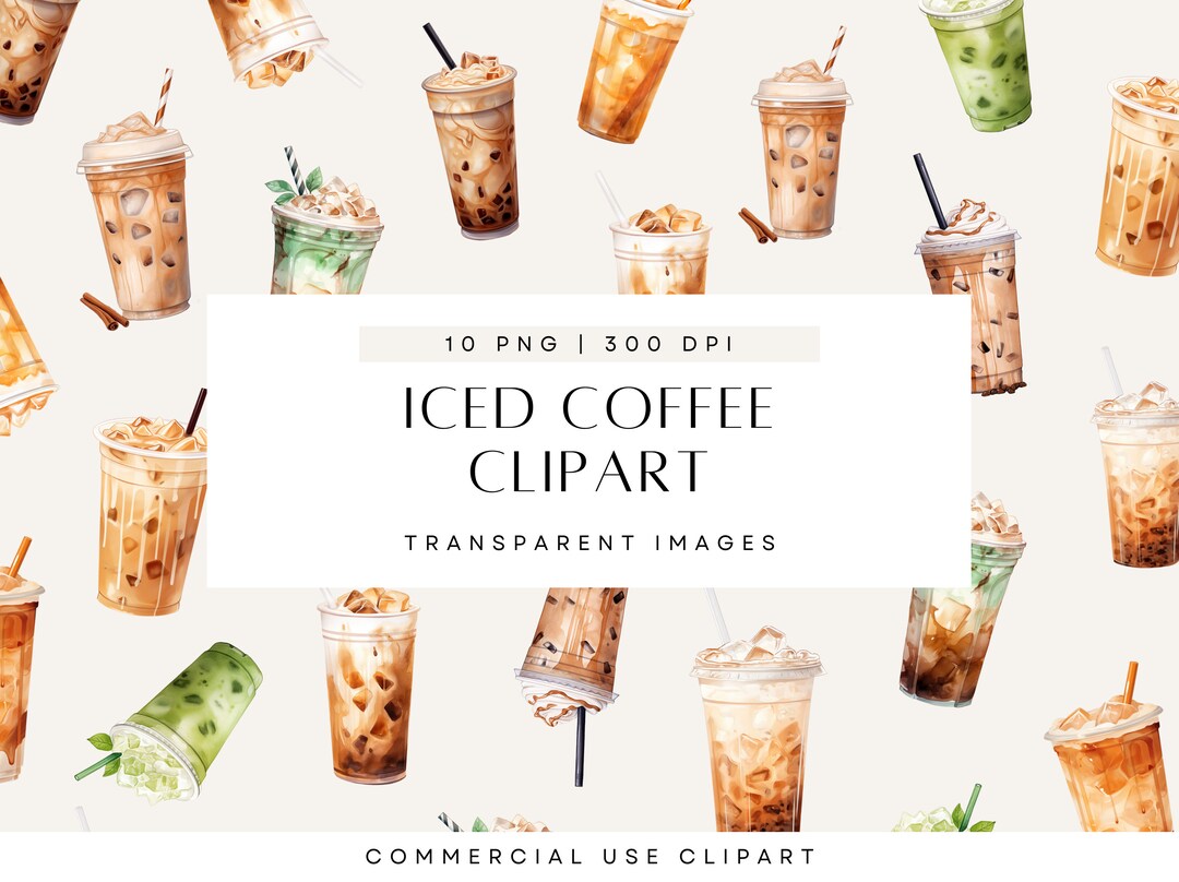 Coffee Latte Clipart, Fall Coffee Specials, Iced Coffee Glass Fall ...