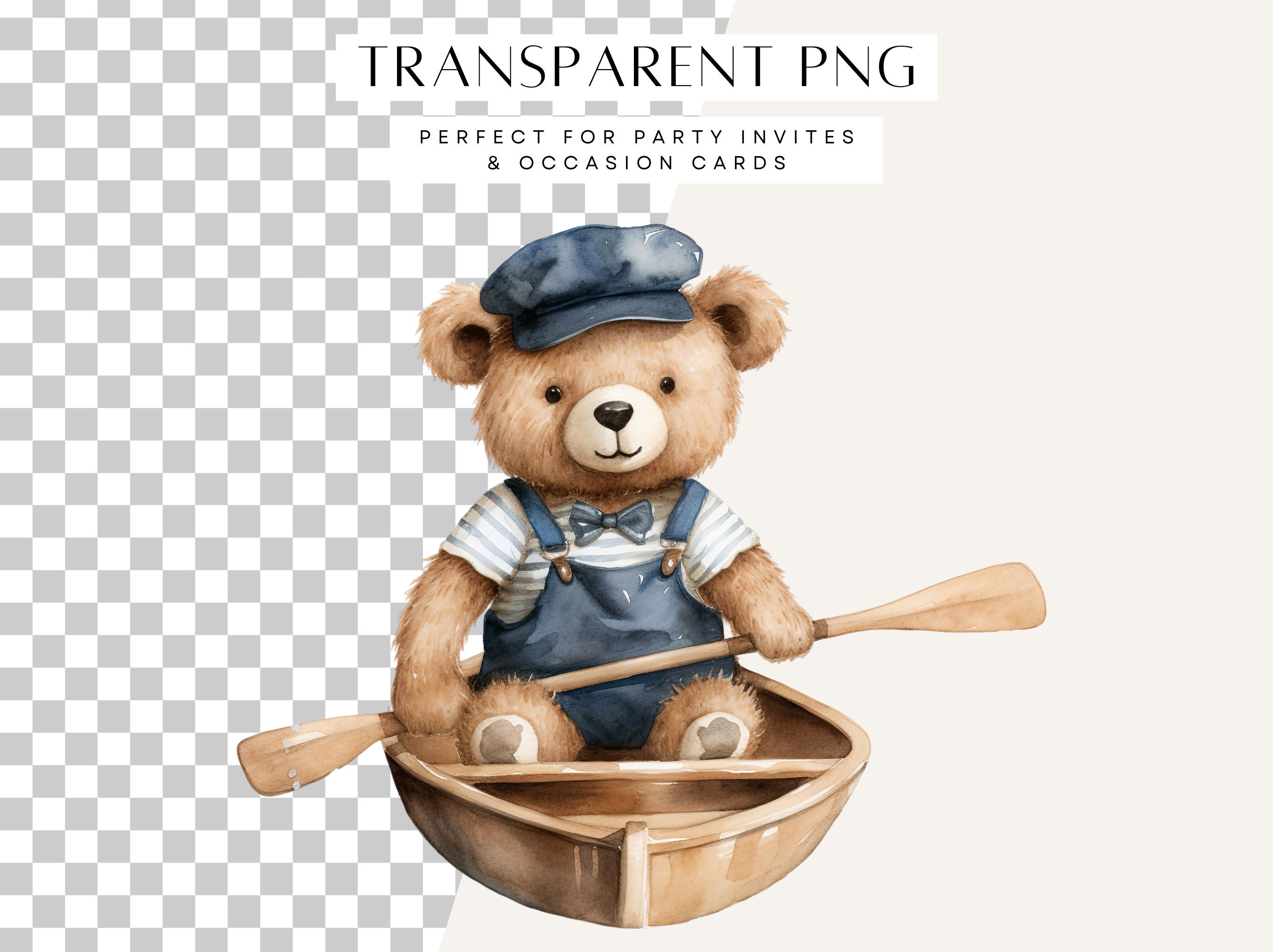 Sailor Teddy Bear Clipart, Nautical Nursery Clip Art, First Birthday ...