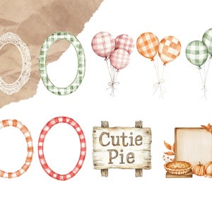 Little Cutie Pie Clipart | Baby Shower Elements, Autumn Pumpkin Pie ...