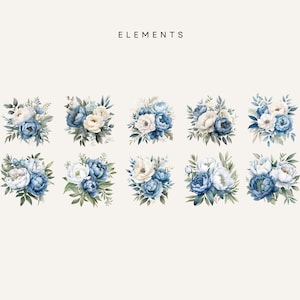 Blue Peonies Clipart, Peony Flower Transparent Floral PNG Clip Art ...