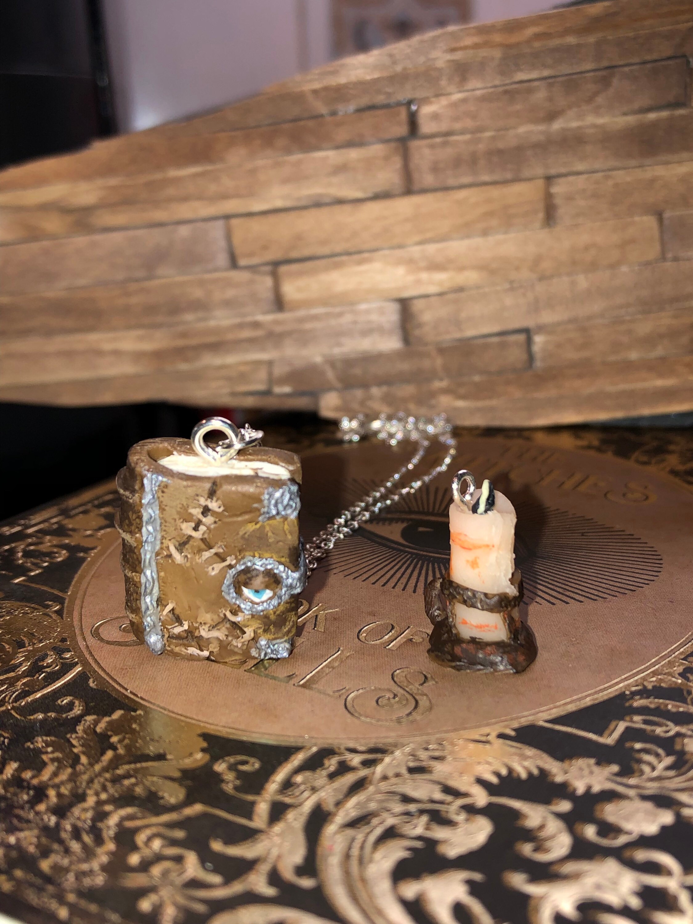 Hocus Pocus Spell Book Clay Pendant Made to Order - Etsy