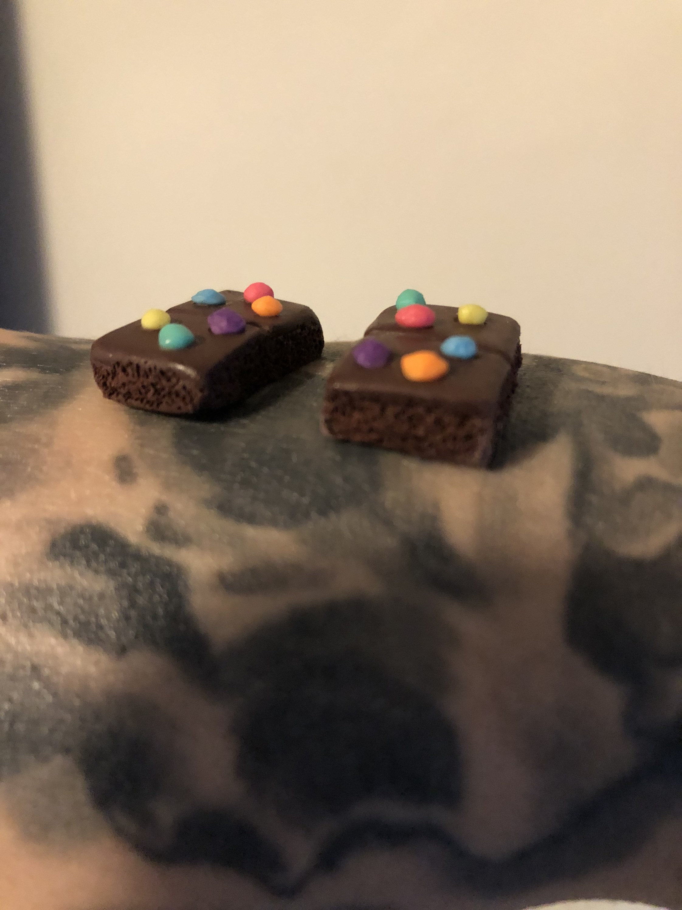 Cosmic Brownie Dessert Earrings Miniature Polymer Clay - Etsy