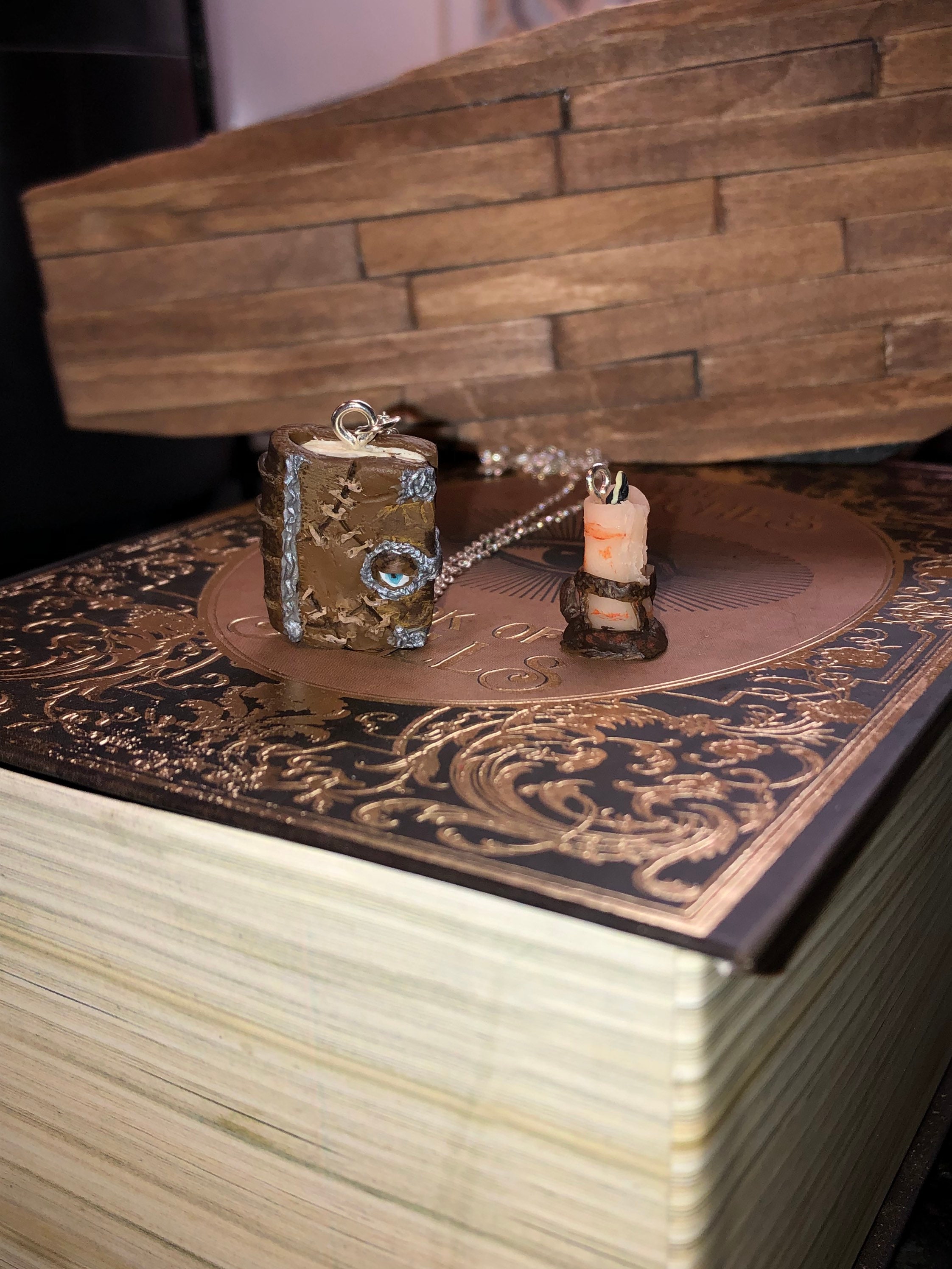 Hocus Pocus Spell Book Clay Pendant Made to Order - Etsy