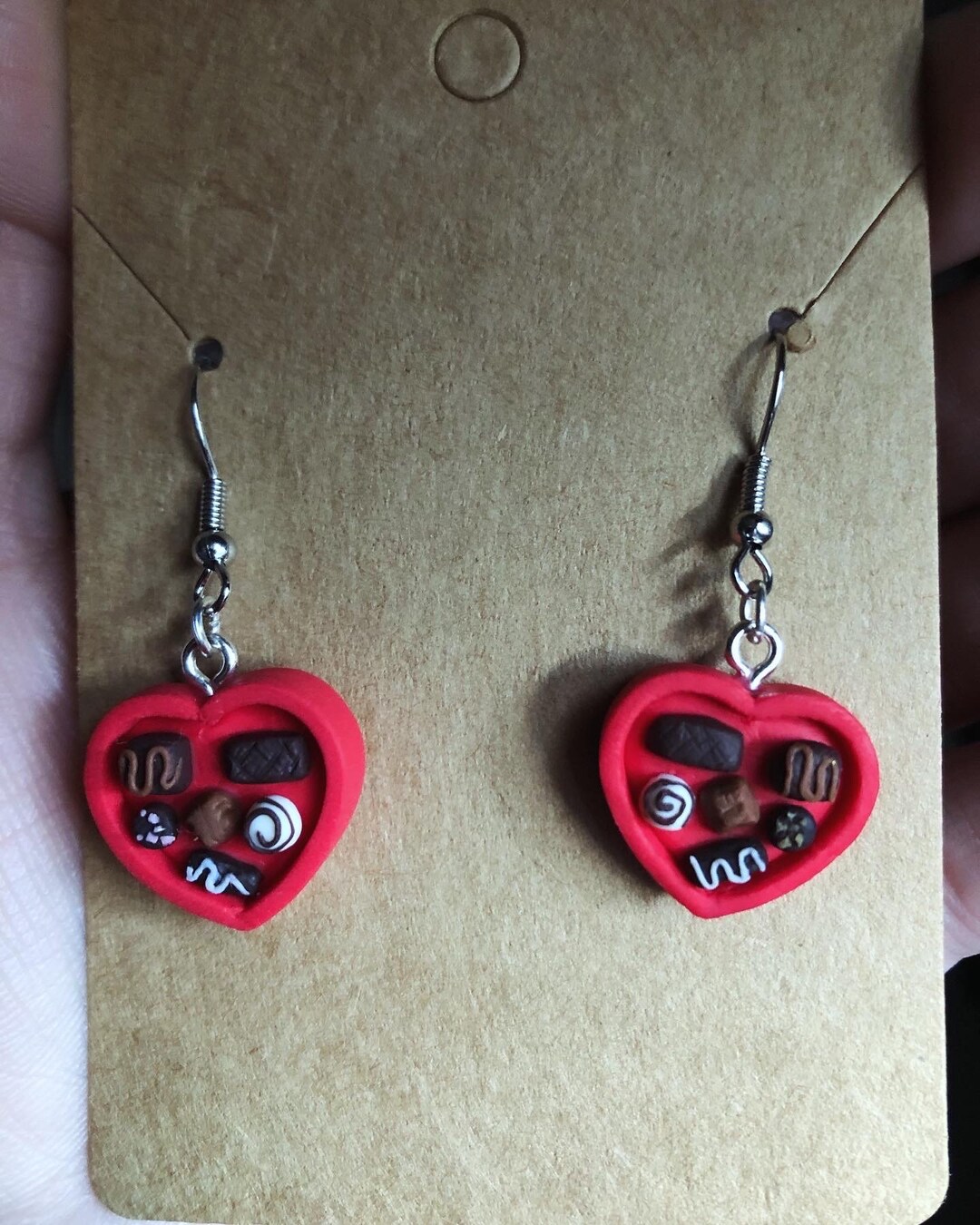 Red Heart Chocolate Box Pendant Miniature READ DESCRIPTION - Etsy