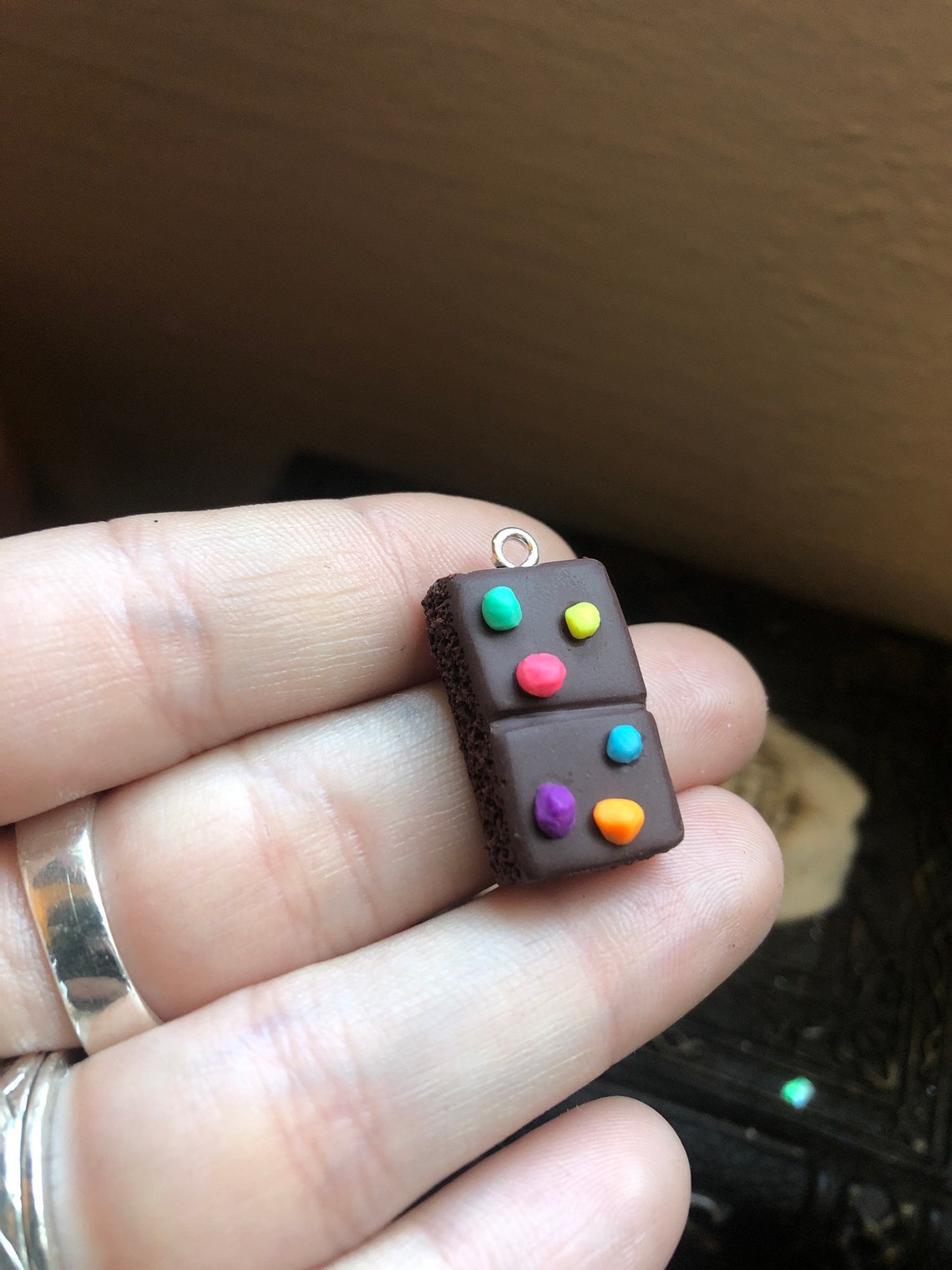 Cosmic Brownie Dessert Earrings Miniature Polymer Clay - Etsy