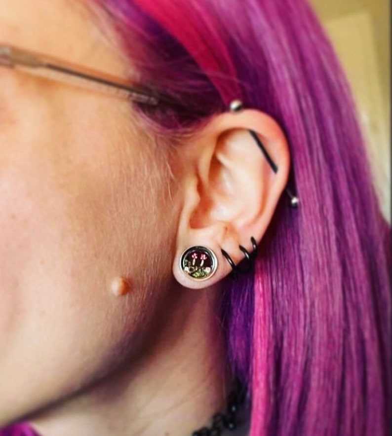 Smaller Sizes Custom Mushroom Tunnels 0g-14mm Read Description - Etsy