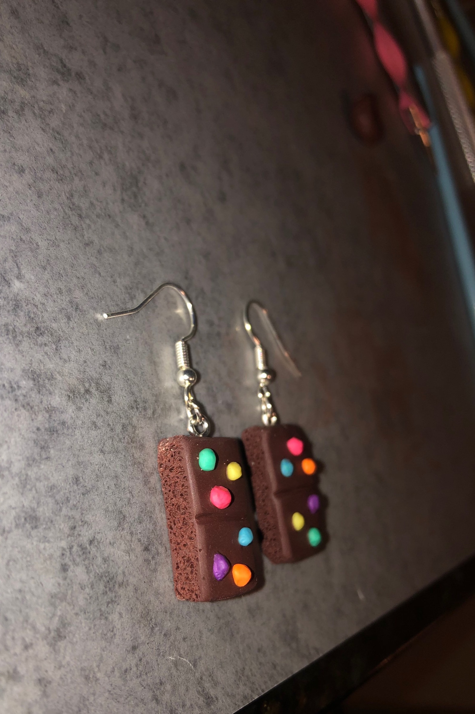 Cosmic Brownie Dessert Earrings Miniature Polymer Clay - Etsy