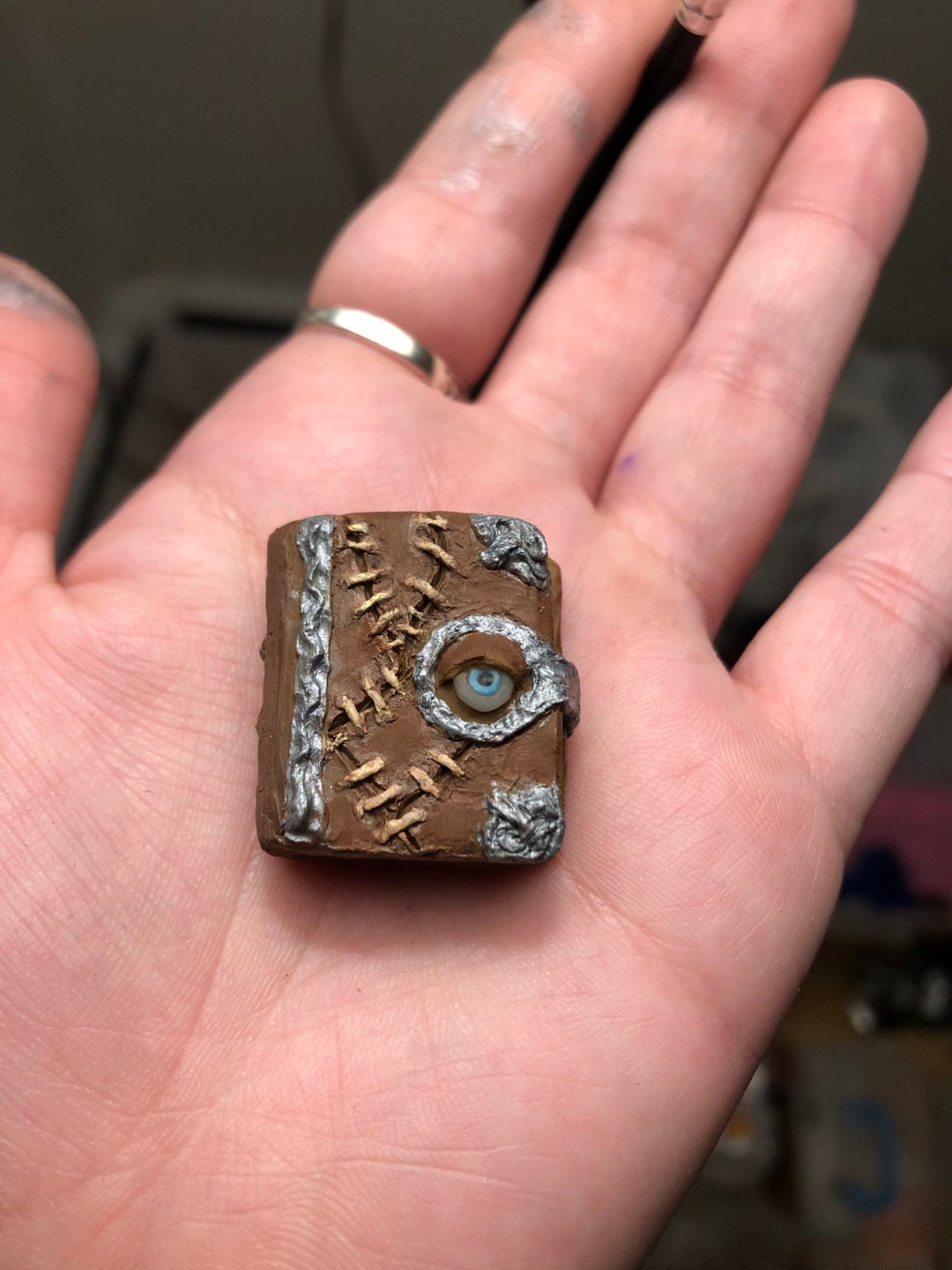 Hocus Pocus Spell Book Clay Pendant Made to Order - Etsy