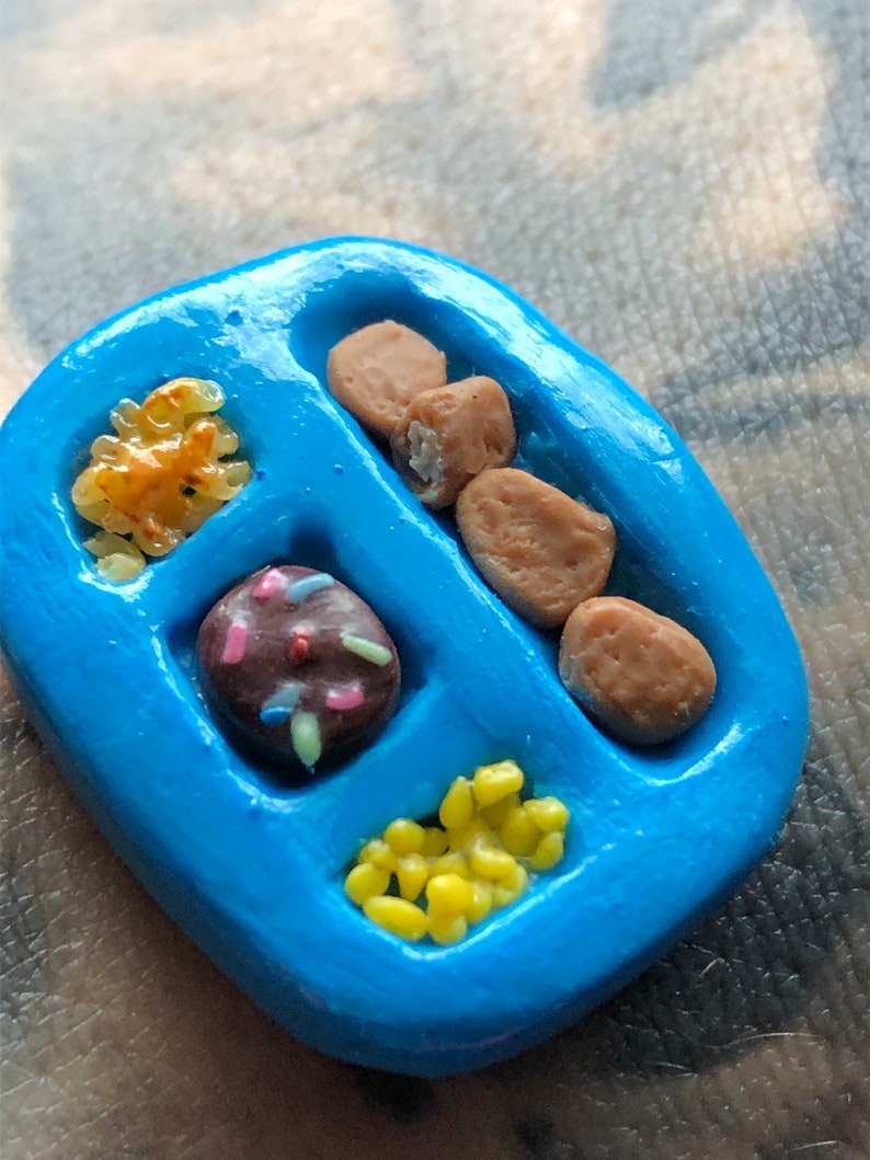 Miniature Micro Kids Cuisine Tray Pendant Pin or Magnet See Description ...