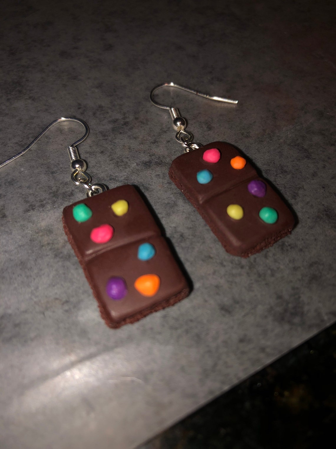 Cosmic Brownie Dessert Earrings Miniature Polymer Clay - Etsy
