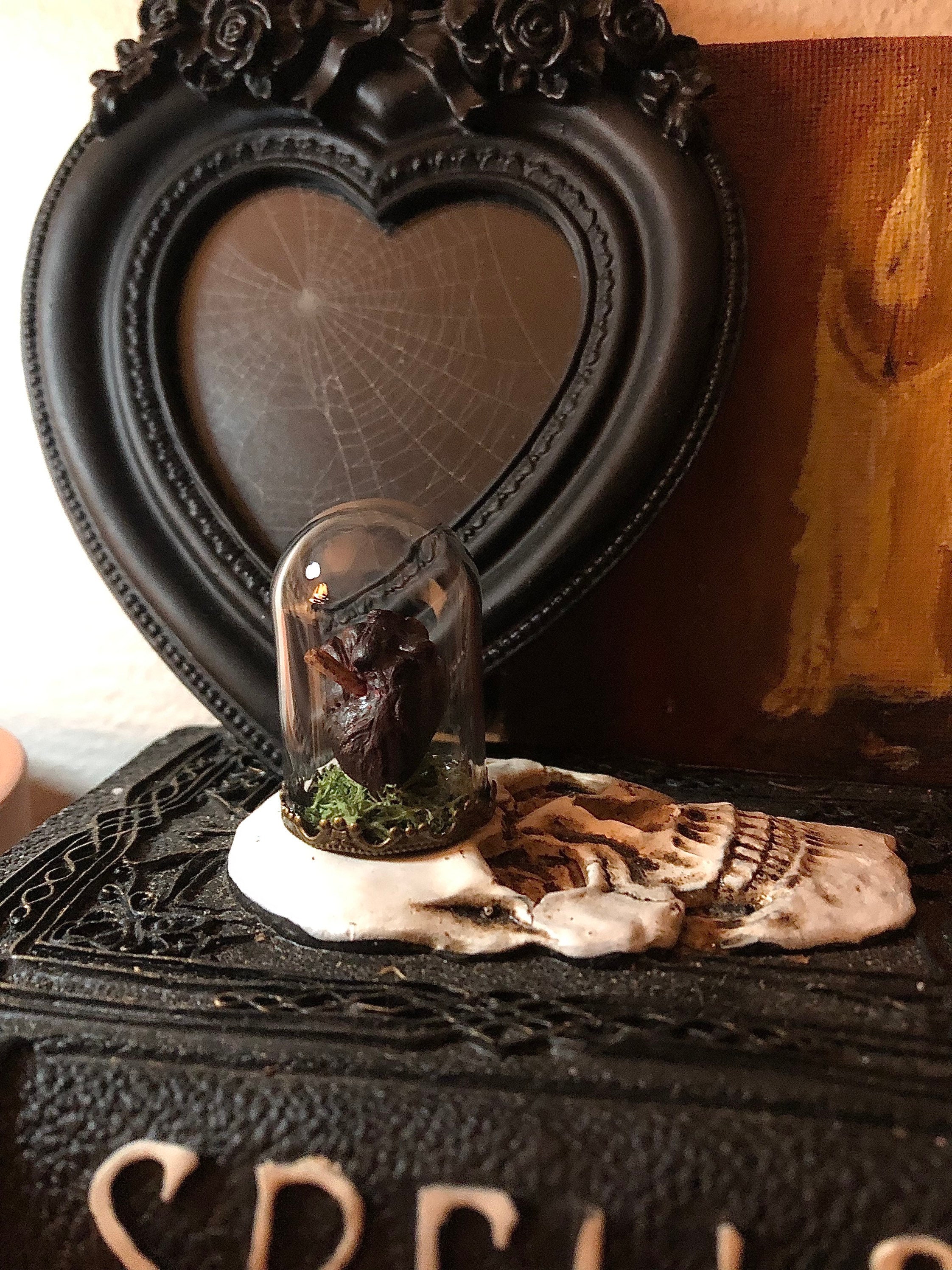 Anti Valentines Day Valloween Vampire Heart With Stake Glass Dome ...