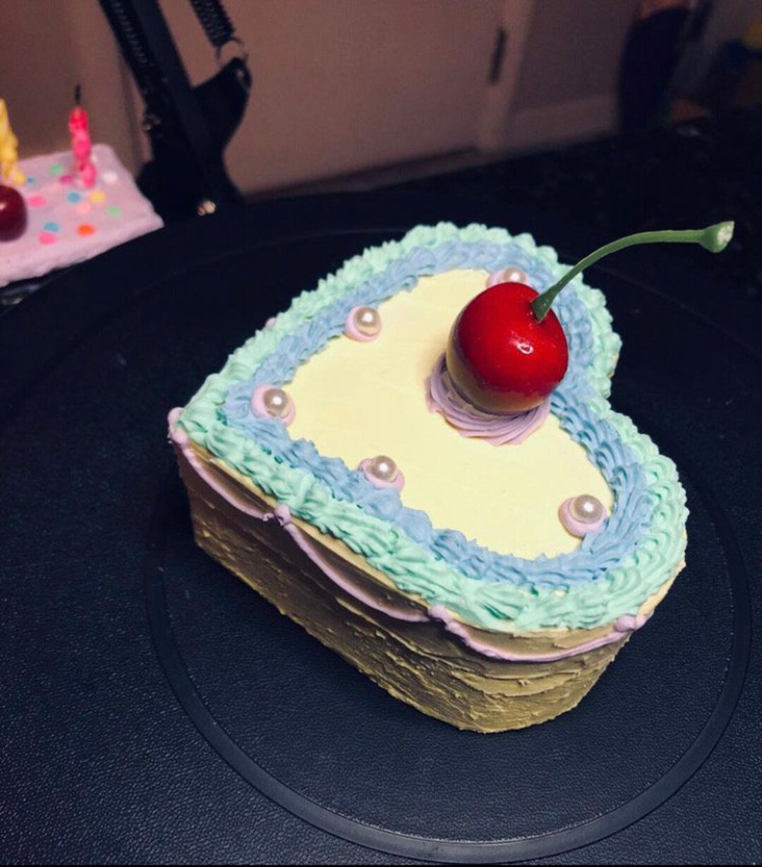 Faux Fake Cake Jewelry Heart Box With Magnetic Opening - Etsy