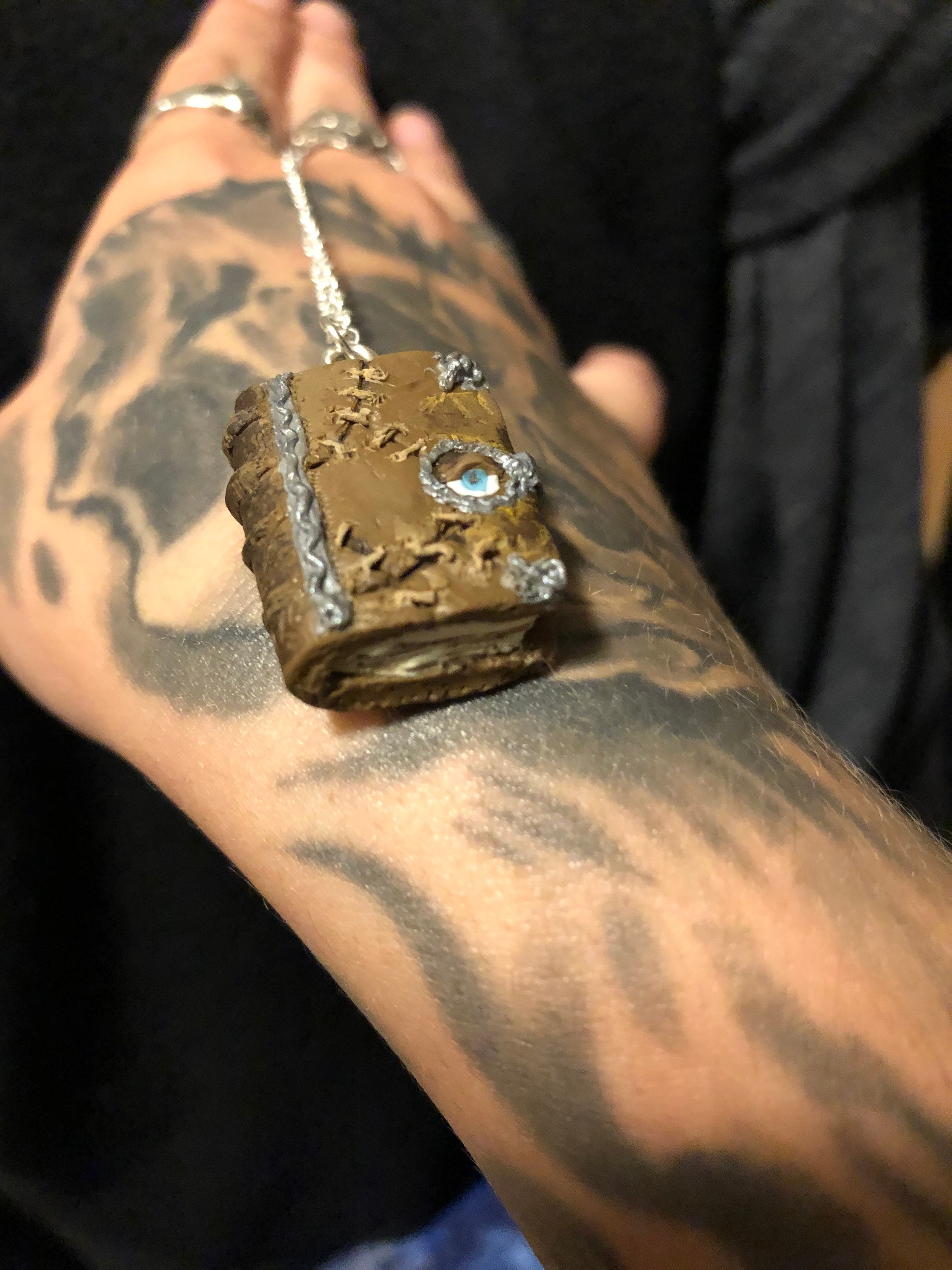 Hocus Pocus Spell Book Clay Pendant Made to Order - Etsy