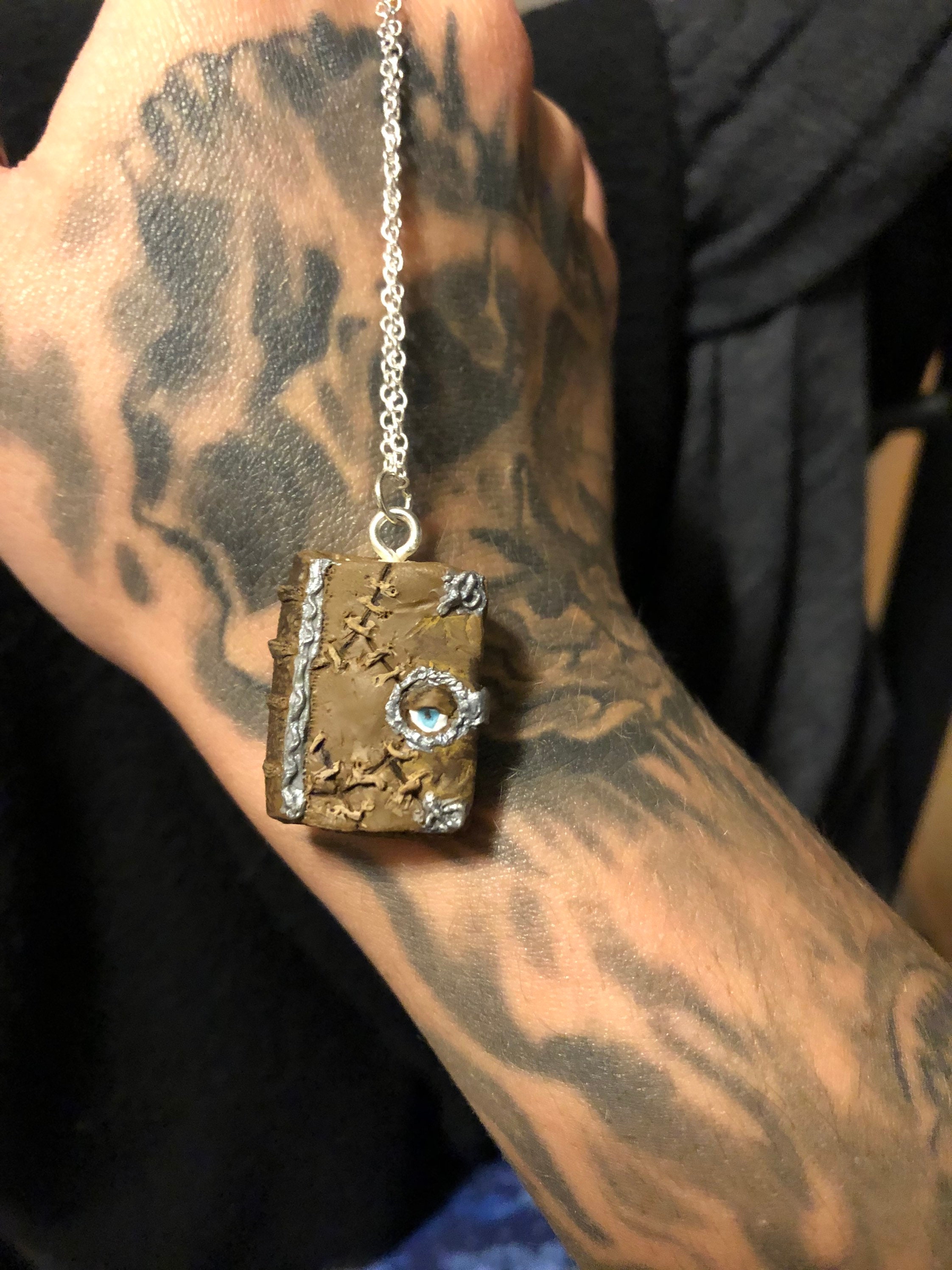 Hocus Pocus Spell Book Clay Pendant Made to Order - Etsy