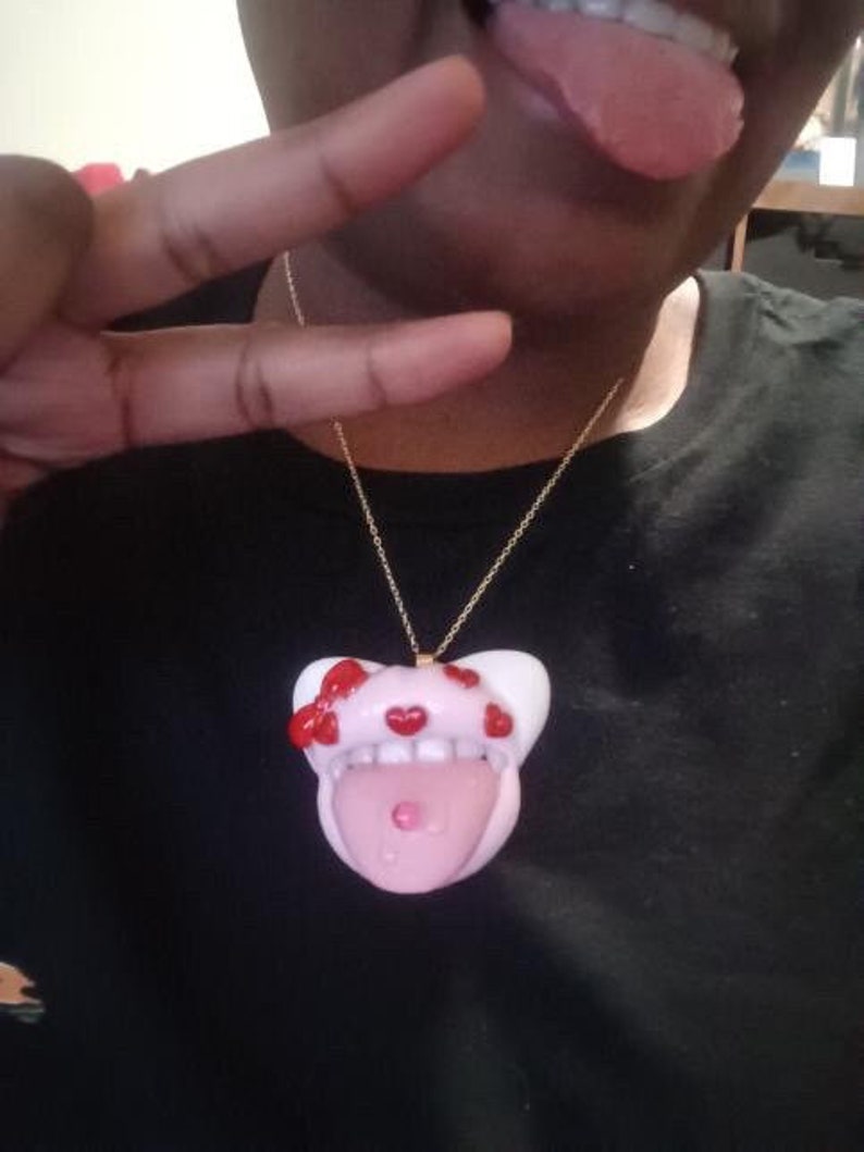 Custom Polymer Clay Lips & Mouth With Teeth or Fangs Read Description ...