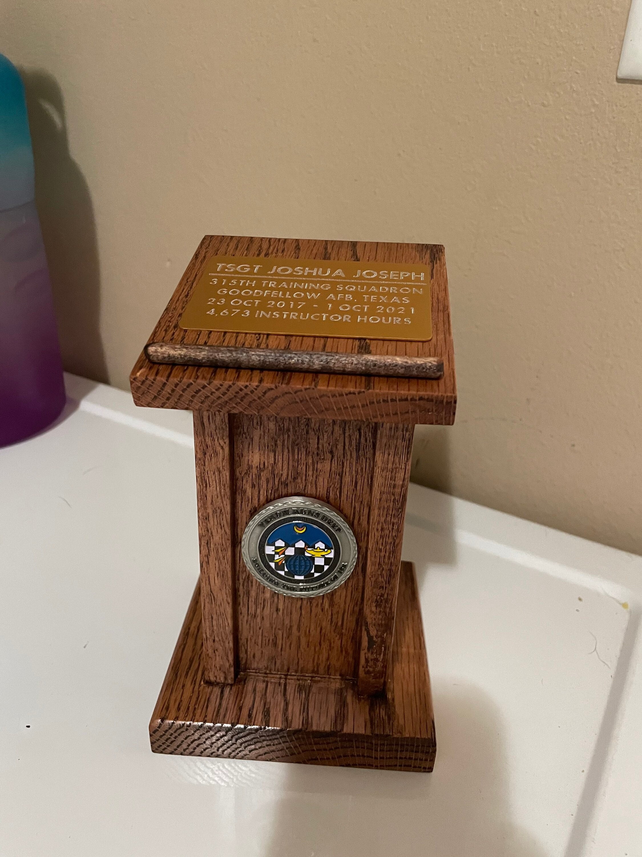 Instructor Podium Award Farewell Gift - Etsy