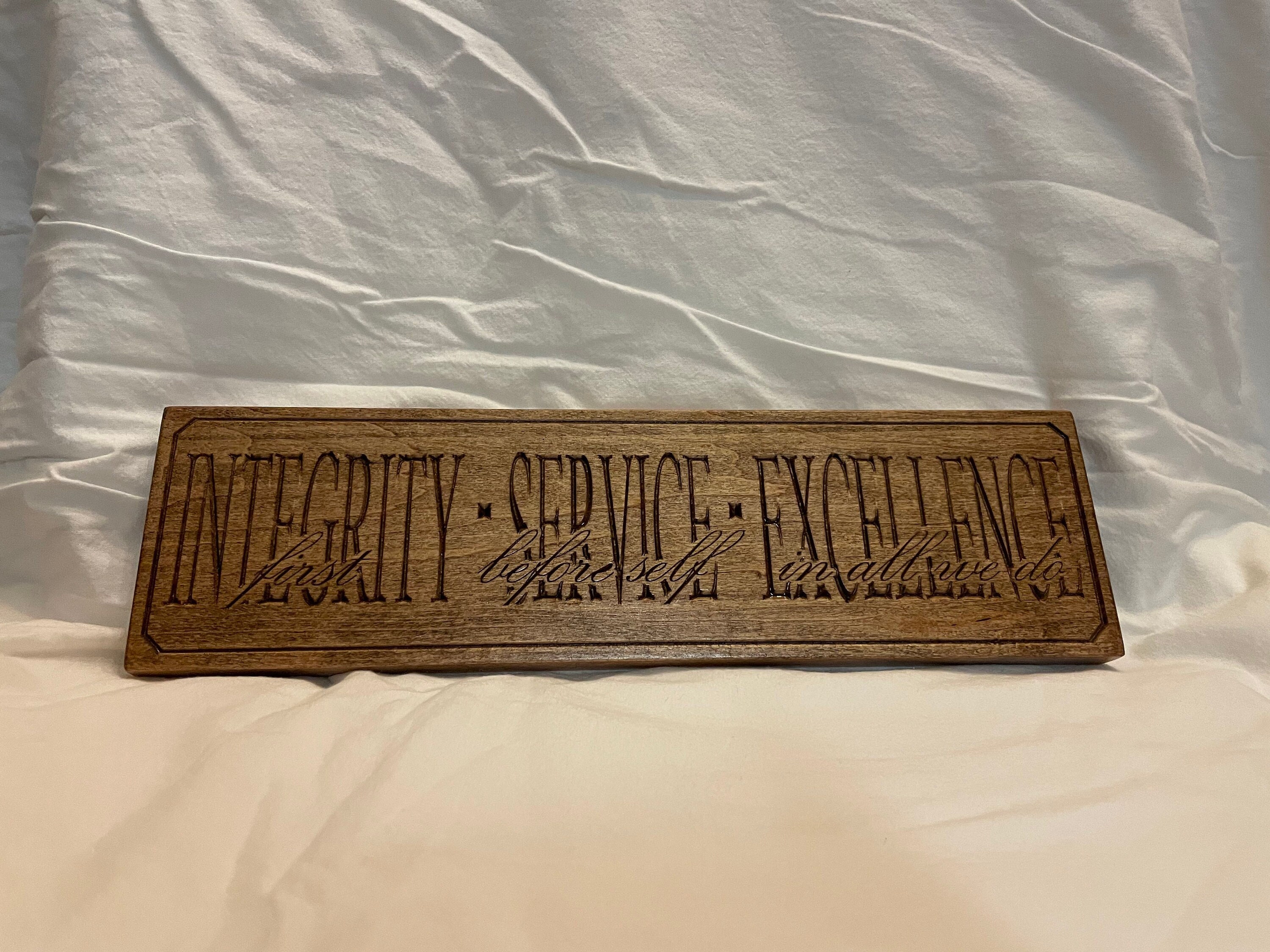 Air Force Gift | AF Core Values Sign | Made to Order Sign | Military ...