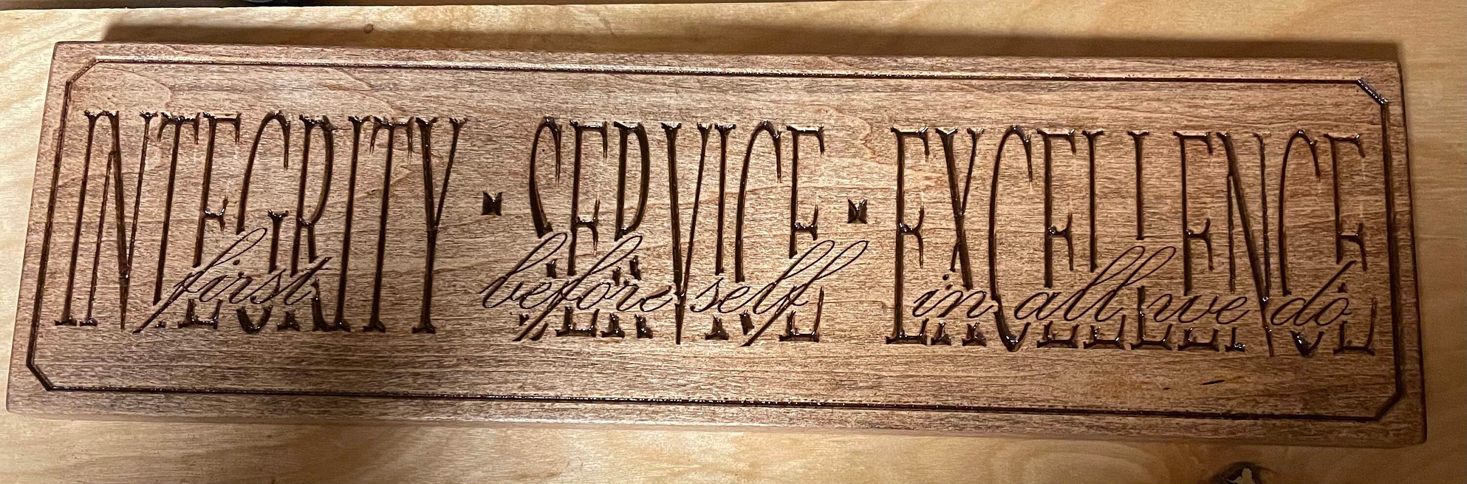 Air Force Gift | AF Core Values Sign | Made to Order Sign | Military ...