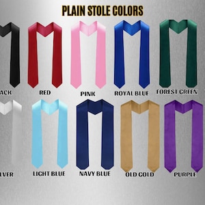 Personalized Graduation Stole-satin Trimmed| Custom Colors & Quotes ...