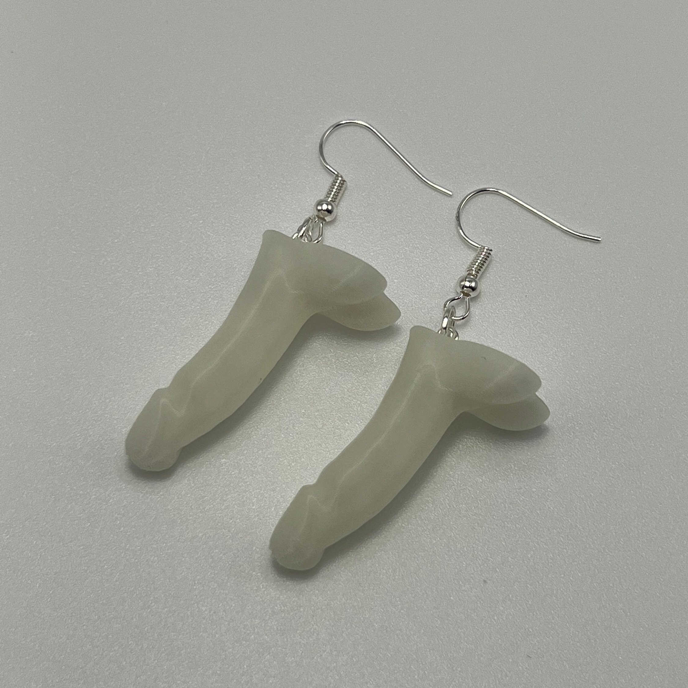 Glow in the Dick - Glow in the Dark - Novelty Penis Earrings - Etsy