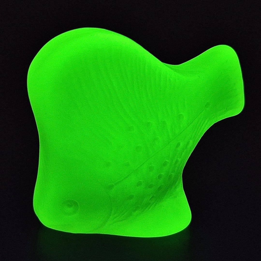 Art Deco Uranium Glass Figurine Vaseline Frosted Matte Yellow Glass ...