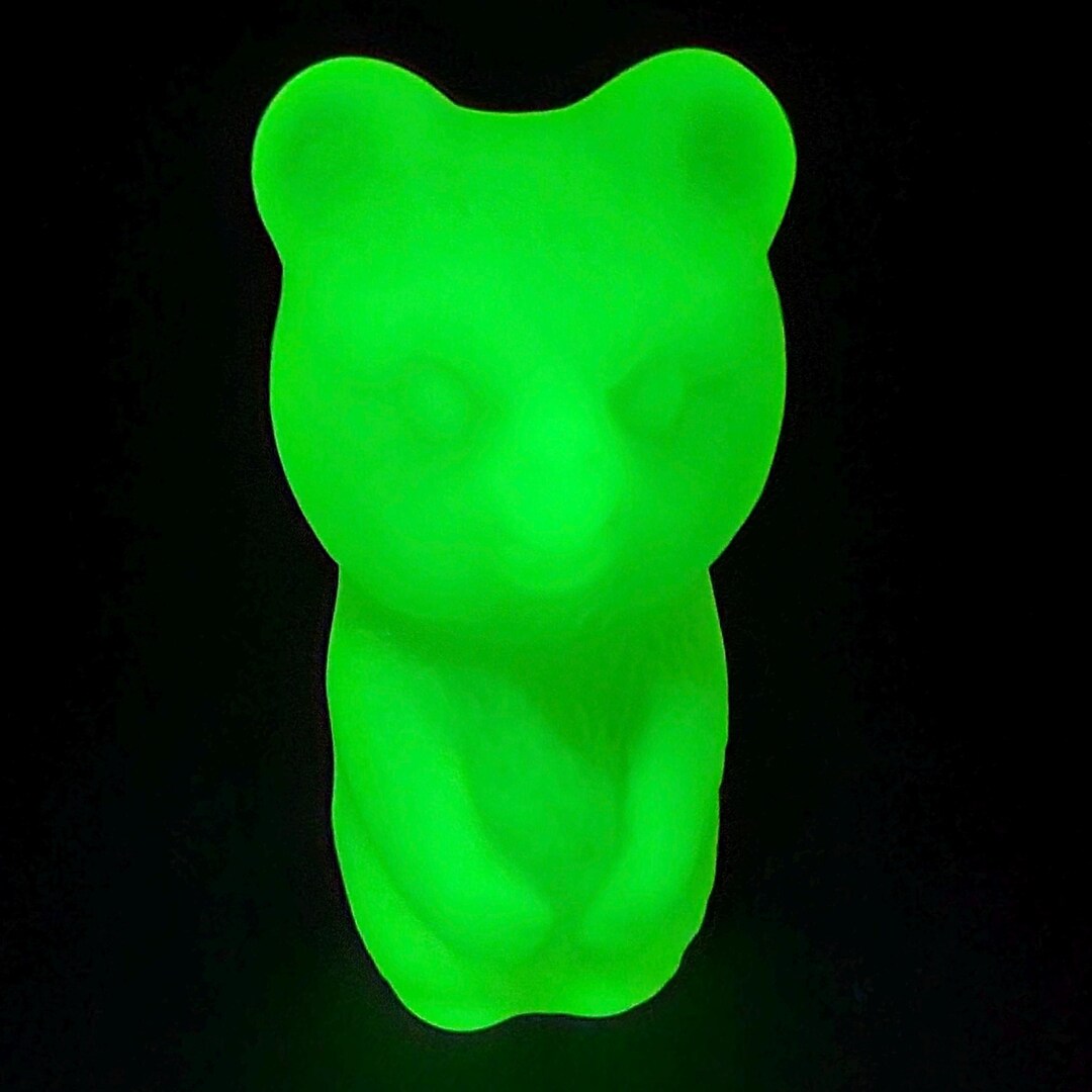 Uranium Frosty Glass Bear Figurine Vaseline Glass Art Deco - Etsy