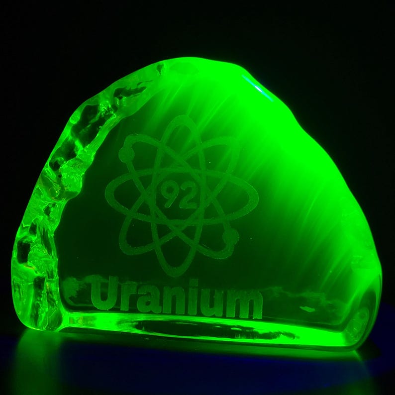 Uranium Glass Figurine: Vaseline Yellow Glass Statuette Collectible Art ...