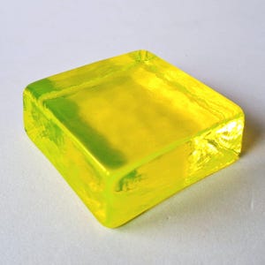 Uranium Glass Tile Vaseline Yellow Glass Square Depression Clear Glass ...