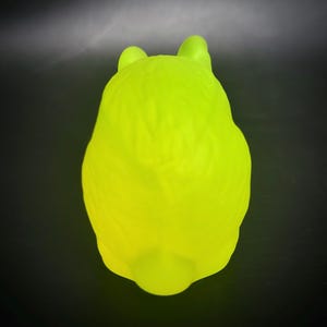 Art Deco Uranium Glass Figurine Rabbit Vaseline Yellow Frosty Glass ...
