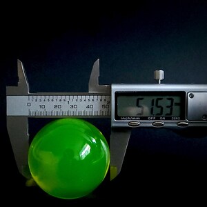 Vaseline Glass Paperweight Uranium Sphere 51mm Depression Yellow Clear ...