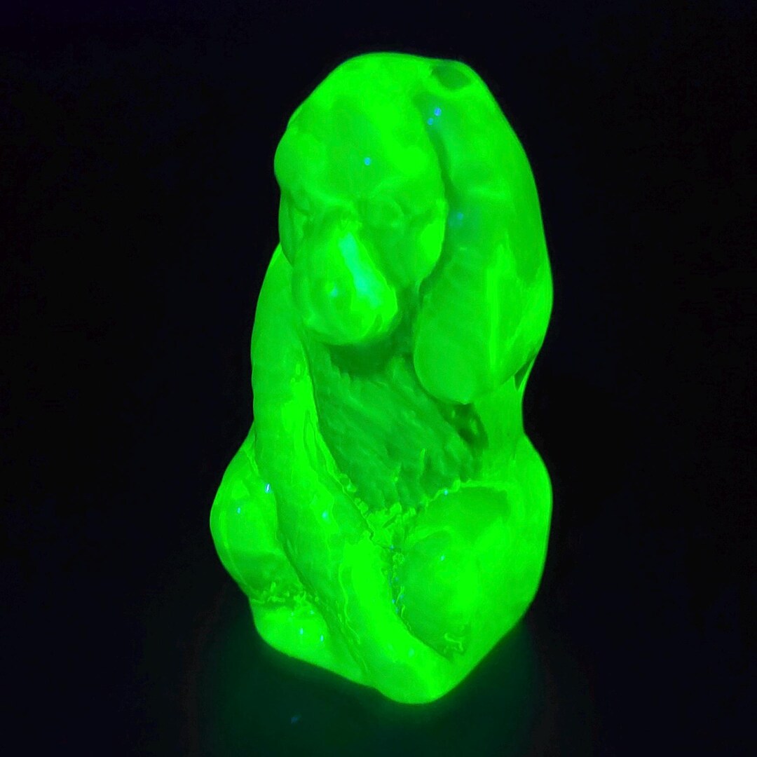 Uranium Monkey Vaseline Glass Figurine Animal Uranium Yellow Clear ...