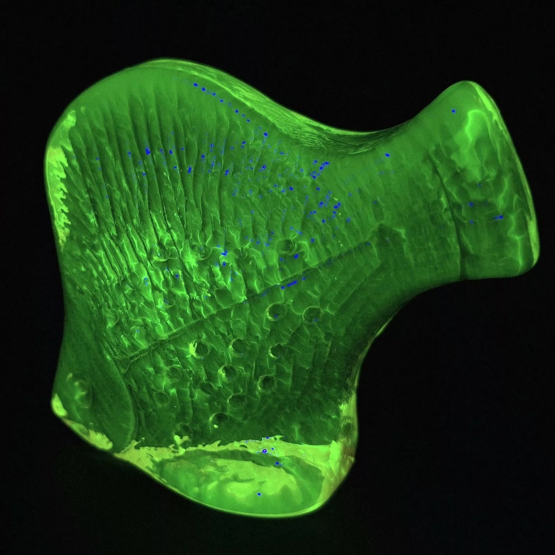 Fish. Vaseline Uranium Glass Fish. Glass Figurine. Art Glass. Fish ...