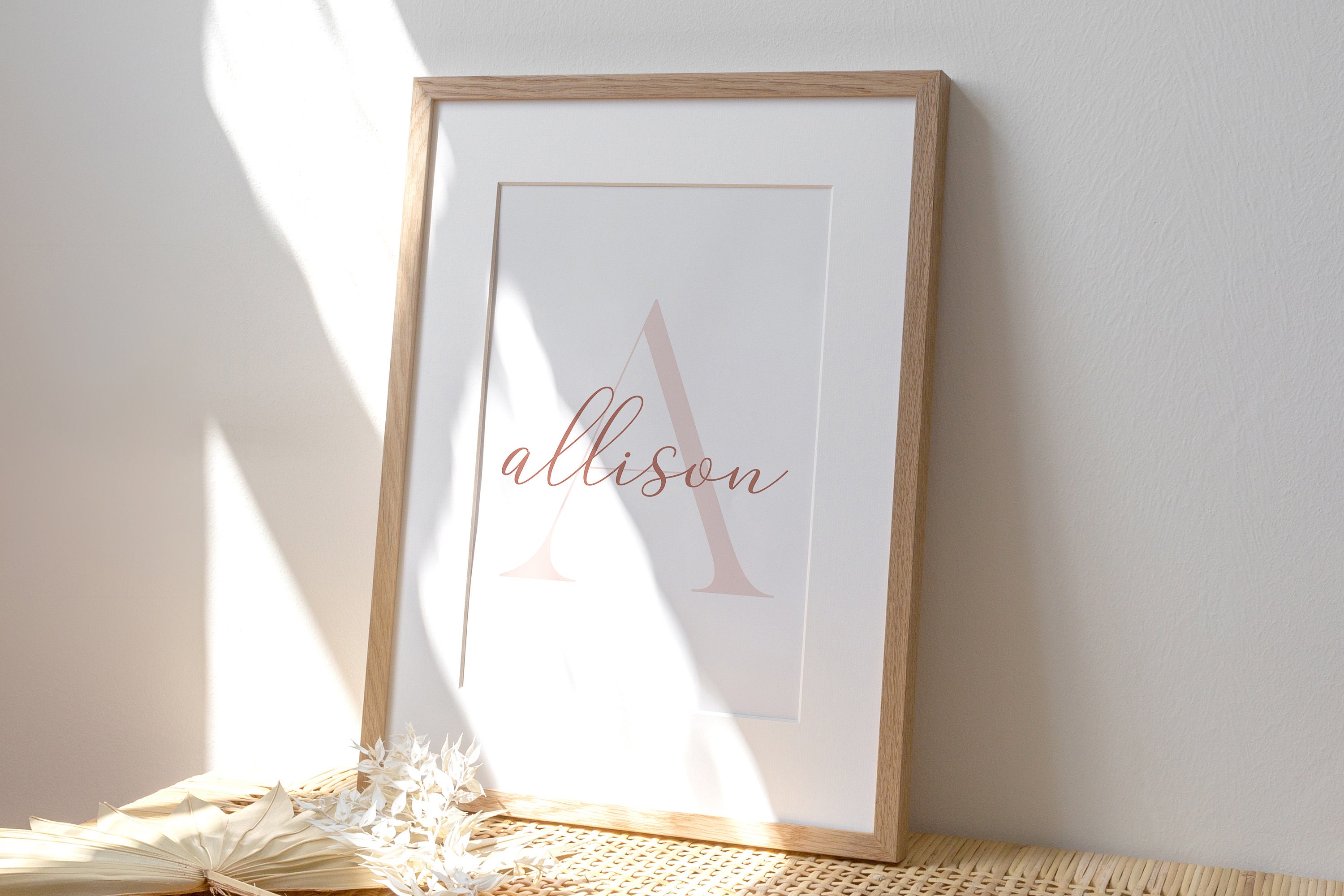 Custom Initial Name Print Initial Wall Art Printable - Etsy