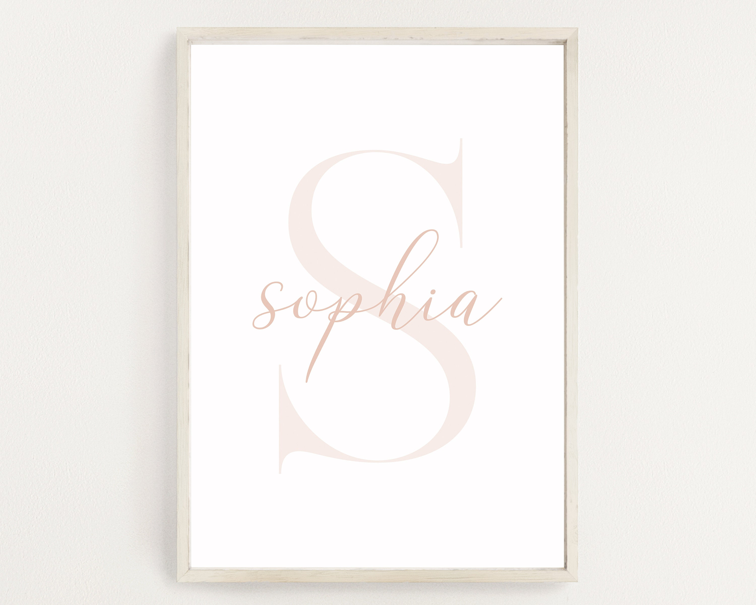 Custom Initial Name Print Initial Wall Art Printable - Etsy