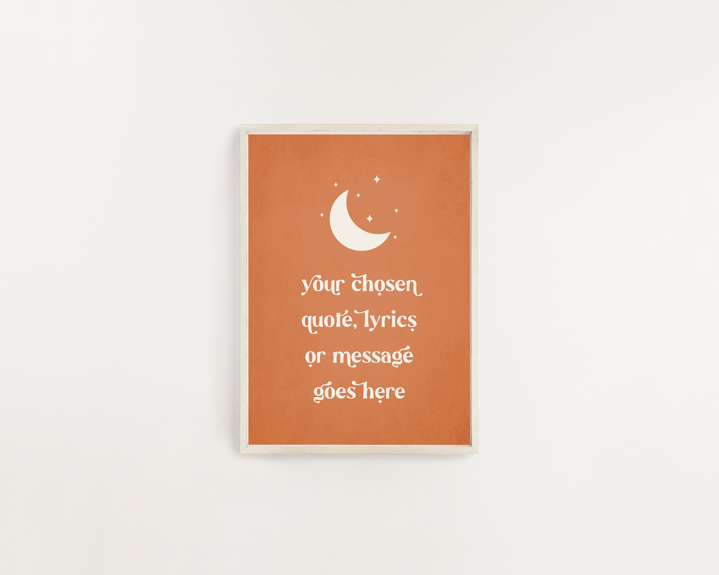 Custom Quote Printable Crescent Moon Print Personalised - Etsy